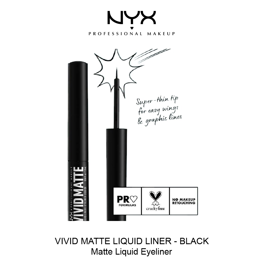 VIVID MATTE LIQUID LINER - BLACK -Matte Liquid Eyeliner - Turacobd
